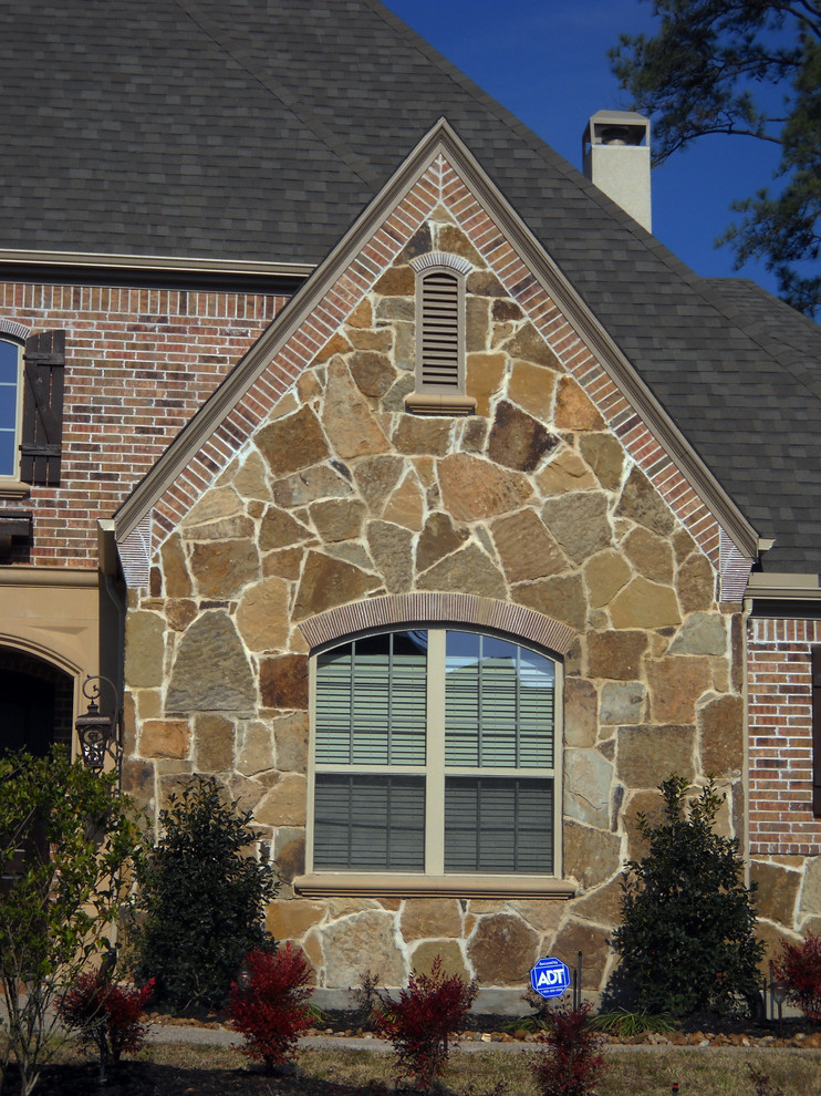 Arkansas Blend Fieldstone - Traditional - Exterior - Houston - by ...