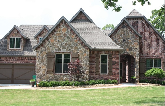 Arkansas Native Fieldstone - Rustic - House Exterior - Little Rock - by ...