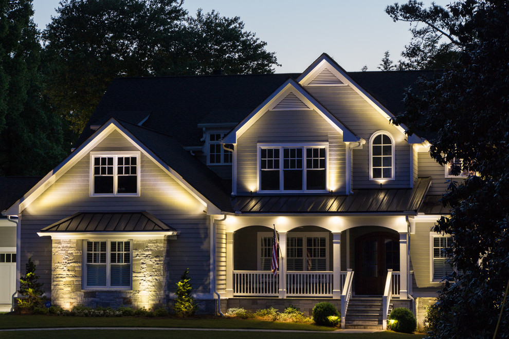 Atlanta House and Yard Lighting Project - Traditional - House Exterior ...