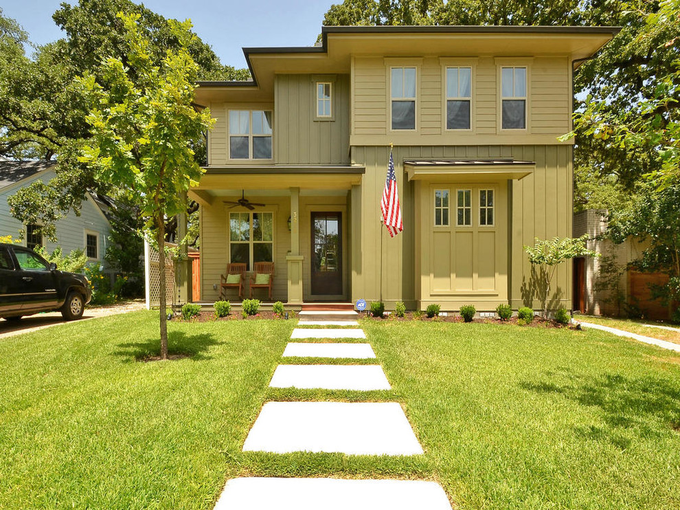 Austin/Tarrytown Transitional Elevation - Transitional - Exterior ...
