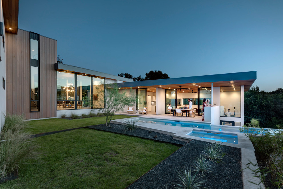 Austin, Texas Modern Home-Alaska White Oak - Modern - Exterior - Austin ...