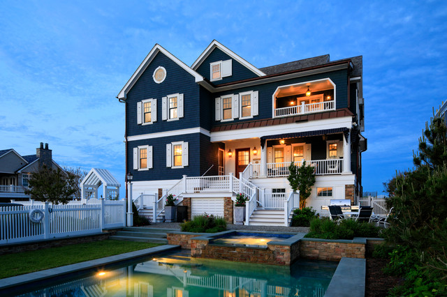 AZEK Trim with AZEK Porch in Slate Gray and Premier Railing® - Coastal ...