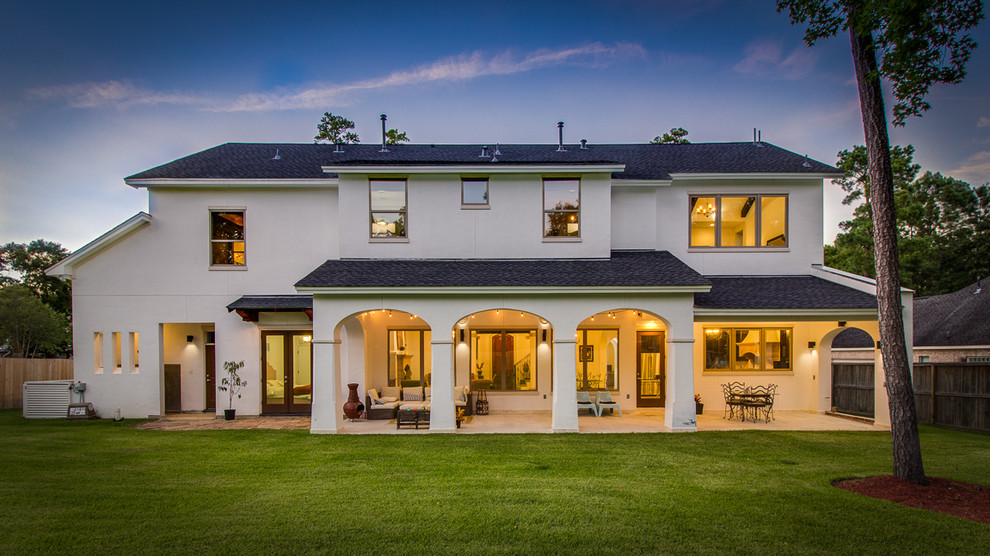Back View (Evening) - Traditional - House Exterior - Houston - by ...