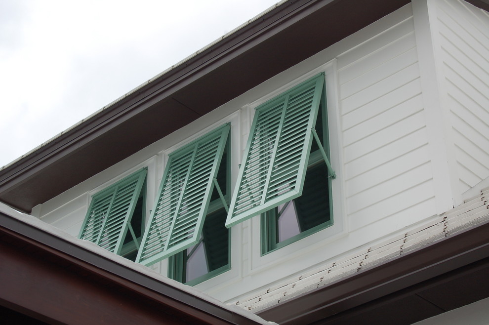 Bahama & Louvers - Tropical - Exterior - Tampa - by Jansen Shutters ...