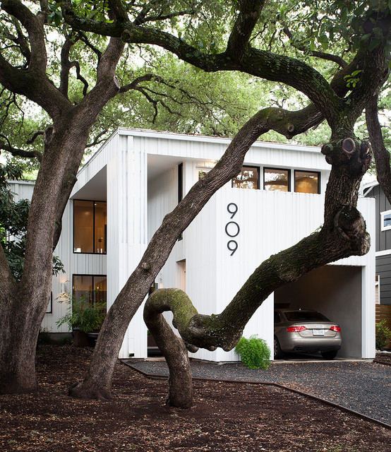 Barcode House - Midcentury - House Exterior - Austin - by Cravotta ...