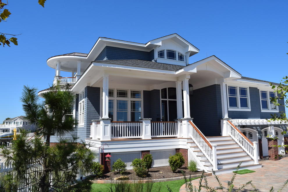 Bayfront Home - Beach Style - Exterior - New York - by Walter Kosenski ...