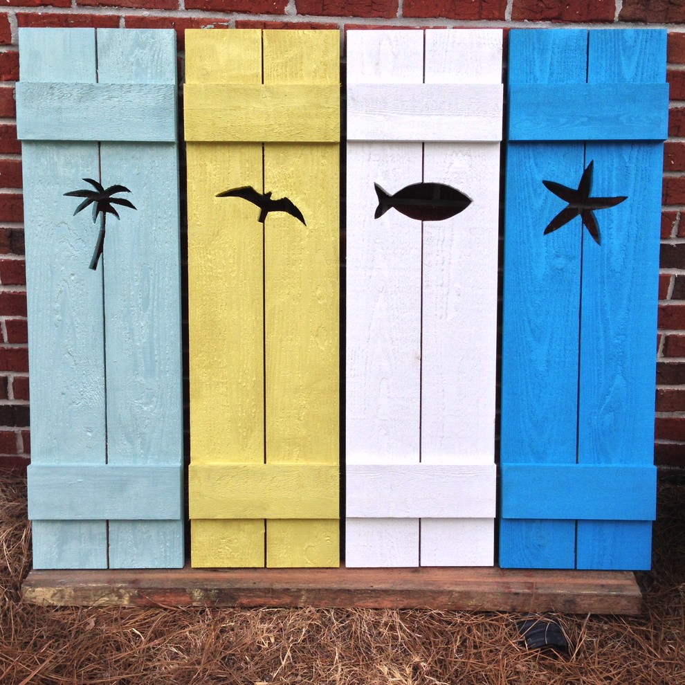 Beach Shutters - Beach Style - Exterior - Miami - by The Real Cedar ...