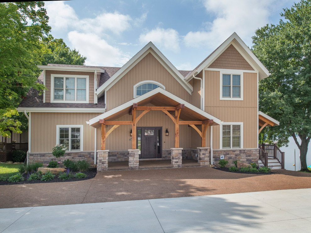 Beautiful lakefront Timber Frame - Rustic - Exterior - Cleveland - by ...