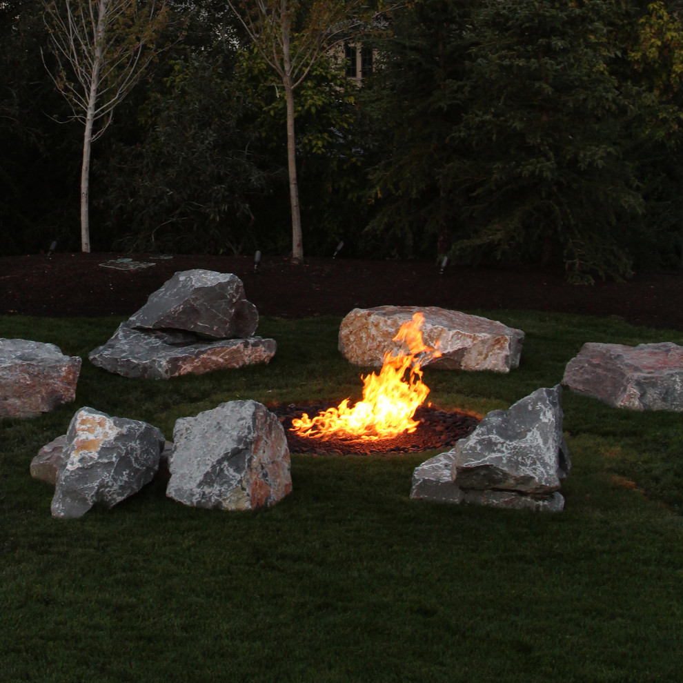 In Ground Fire Pit - Contemporary - Landscape - Salt Lake City - by Big ...