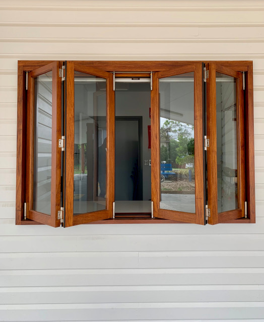 Bifold Servery Window in Papua New Guinea Rosewood - Contemporary ...