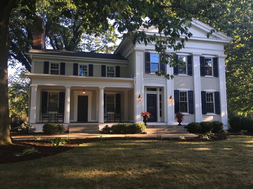 Big White House Exterior - Traditional - Exterior | Houzz
