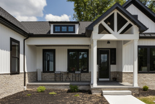 Black and White Modern Farmhouse Ranch - Modern - Exterior - Cleveland ...