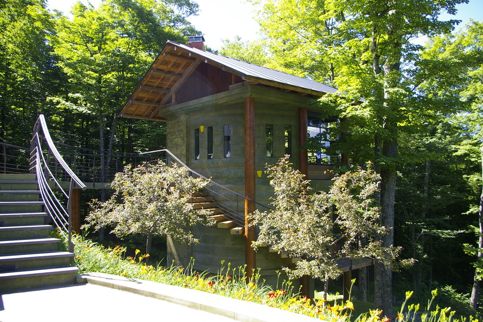 Black Treehouse - Rustic - Exterior - Burlington - by Arrodesign ...