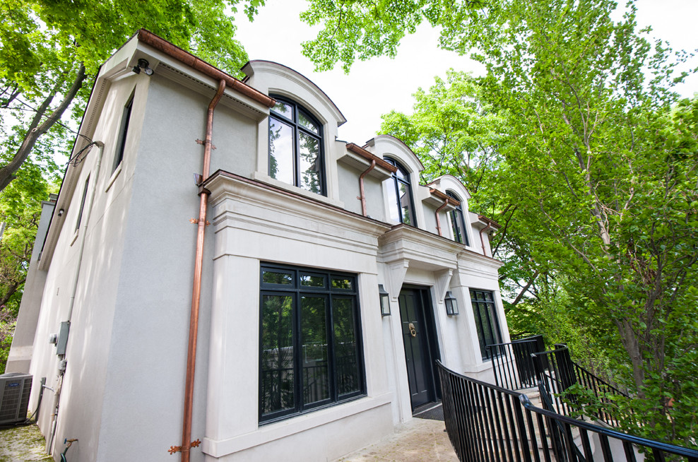 Black Windows, Copper Eaves Trough, - Contemporary - Exterior - Toronto ...