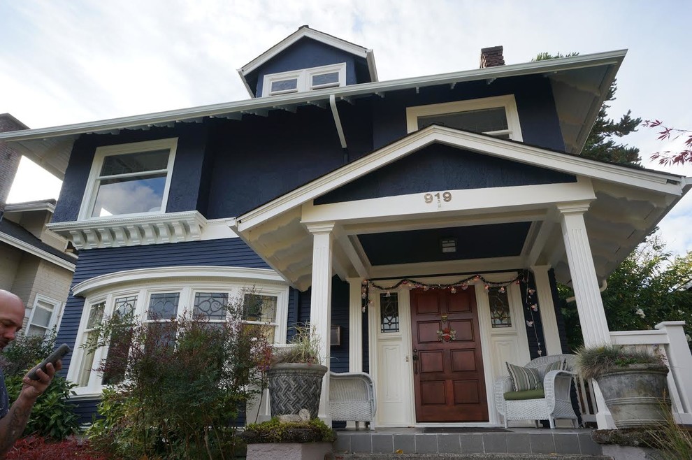 Blue Home Exterior - Traditional - Exterior - Seattle - by Ubiquity ...