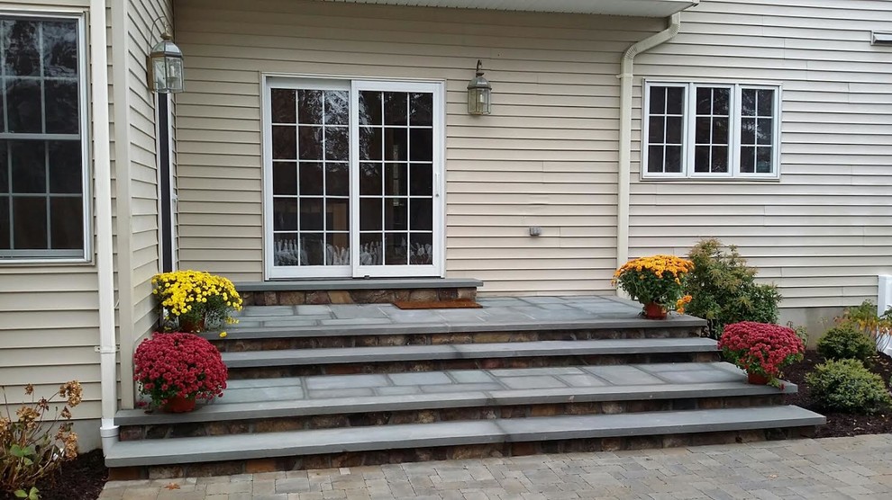 Bluestone Porch - Stone Veneer - Traditional - Exterior - New York - by ...