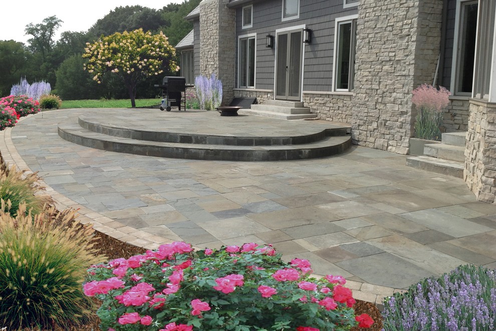 Bluestone with Brick Edge - Transitional - Exterior - Other - by ...