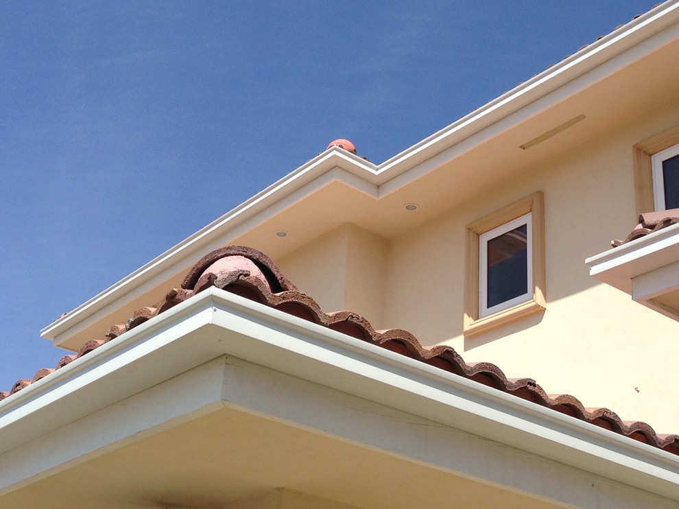 Box Gutters on Custom Home with Tile Roof, Walnut California ...