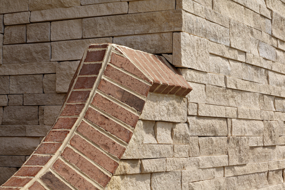 Briarwood Brick & ARRIS-stack Thin Stone Home - South Carolina - Contemporary - Exterior - Other ...