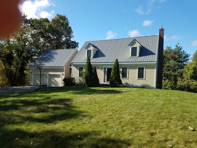 Burgundy Metal Roof Farmhouse
