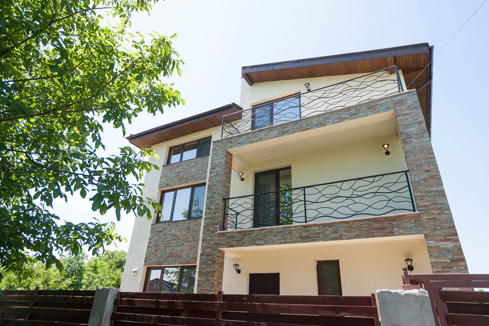 Bucharest house cladded whith Stone veneer panels - House Exterior ...