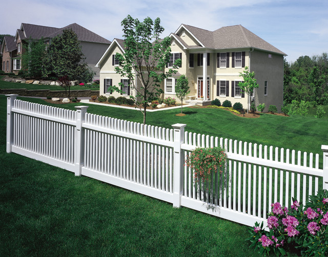 Bufftech Classic Manchester Vinyl Fence - Traditional - Exterior ...