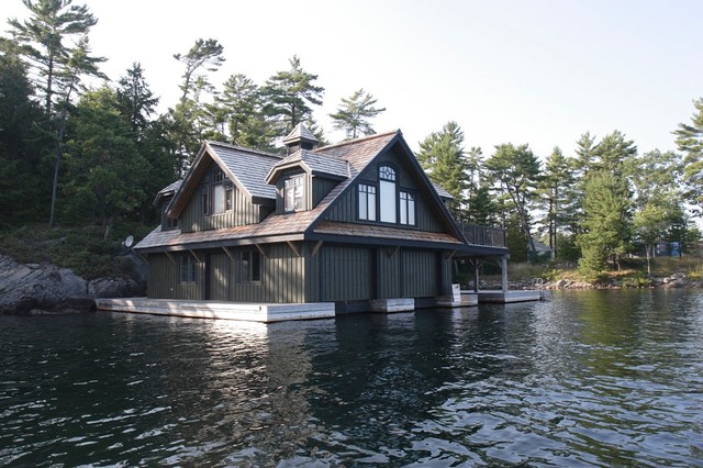 Bungay Island Boathouse - Traditional - House Exterior - Toronto - by ...