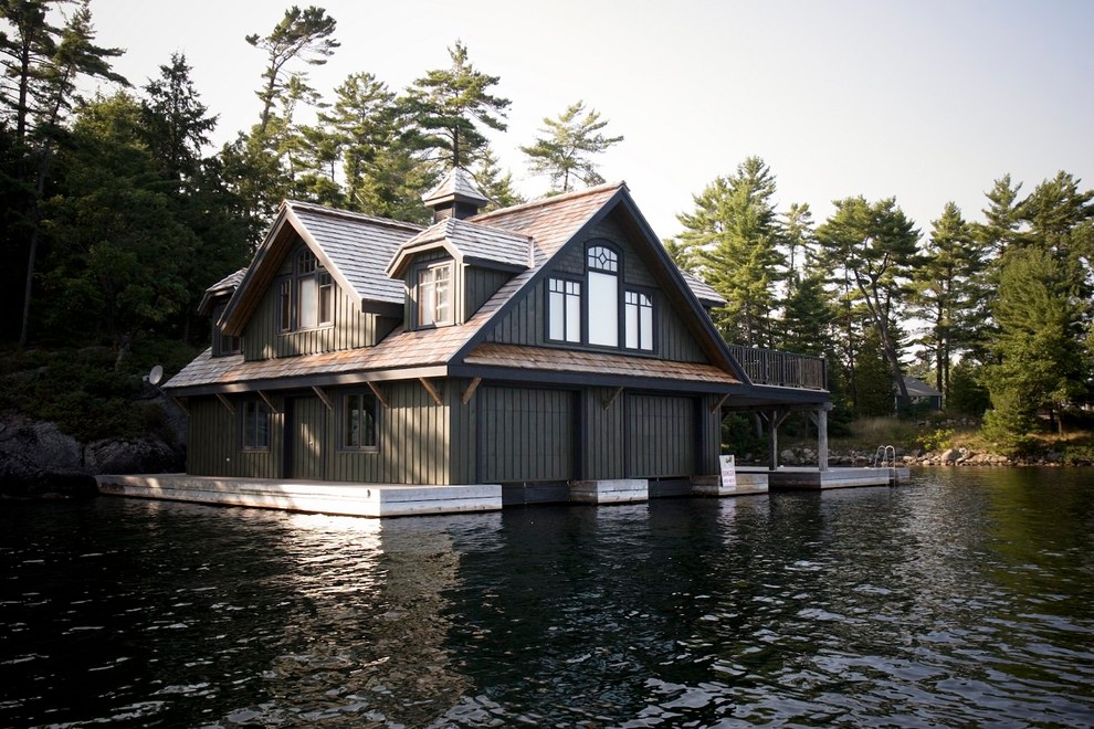 Bungay Island Boathouse - Traditional - Exterior - Toronto - by ...