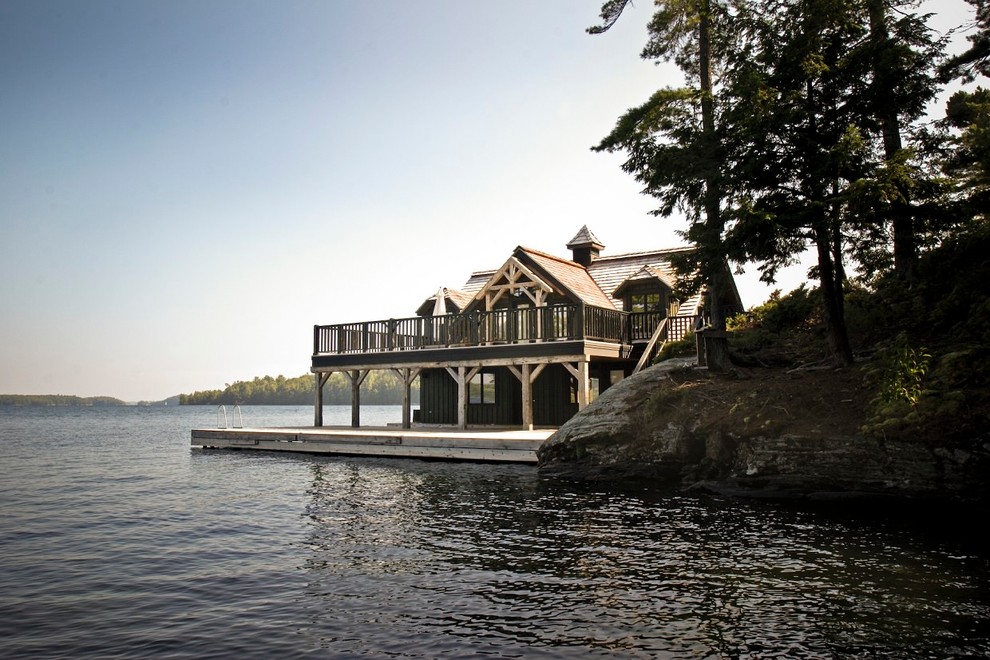 Bungay Island Boathouse - Traditional - Exterior - Toronto - by ...