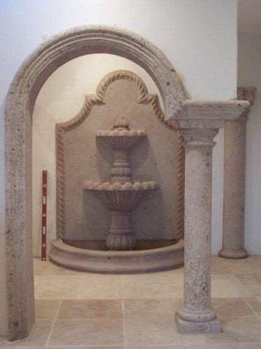 CANTERA STONE POOL AND PATIO FLOOR TO ENHANCE A CONTEMPORARY HOUSE ...