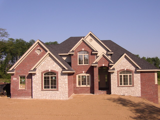 Canterbury - Red Brick & Stone - Traditional - House Exterior - Detroit ...