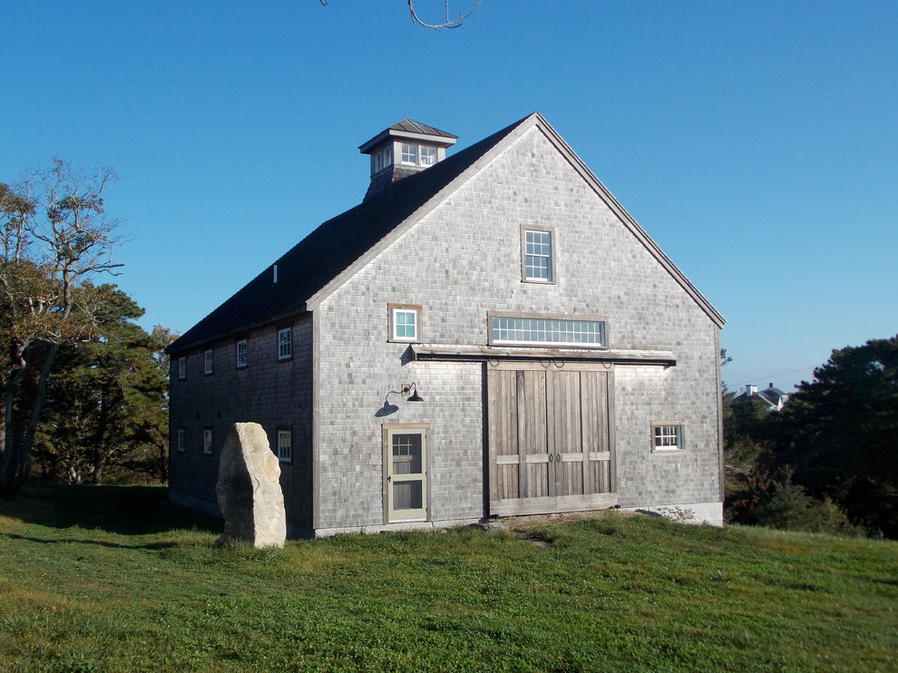 Cape Cod Gable Entry Barn - Rustic - Exterior - Burlington - by The ...