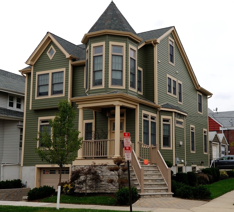 Cape Cod home transformed into Victorian Style Home - Traditional ...