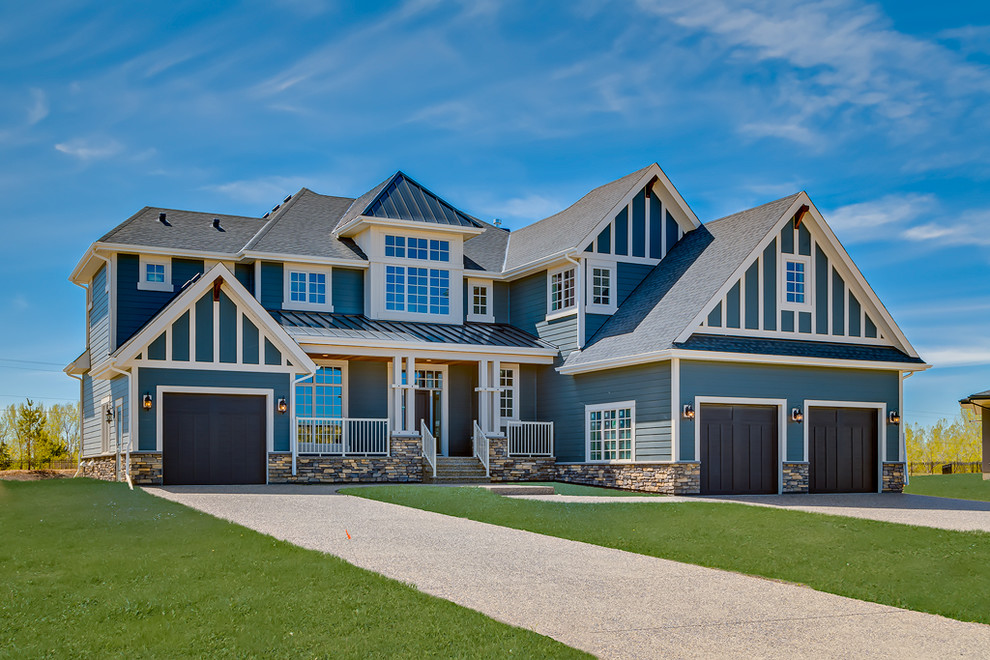 Cape Cod inspired 2 storey - House Exterior - Calgary - by Trickle ...