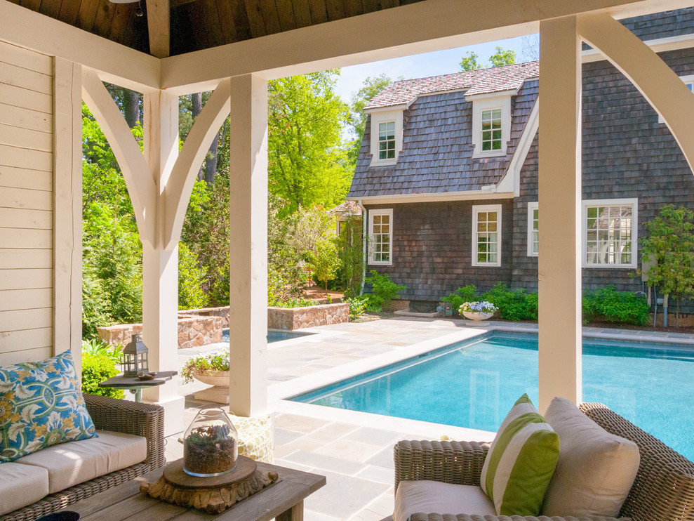 Cape Cod Inspired Pool House - Traditional - Exterior - Birmingham - by ...