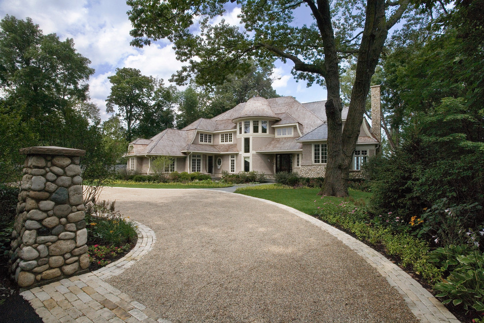 Cape Cod Stone and Shingle Style House in Winnetka on Lake Michigan ...