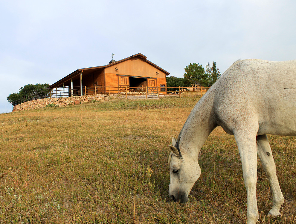 Castle Rock Horse Barn - Farmhouse - Exterior - Denver - by Barn Pros ...