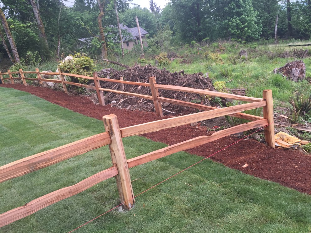 Cedar 2-Rail Split Rail - Craftsman - Exterior - Seattle - by Western ...