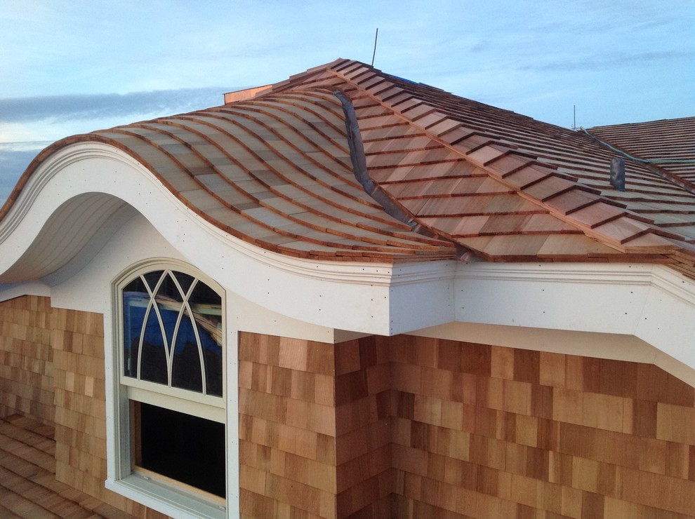 Cedar Shingled Eyebrow Dormer - Beach Style - Exterior - Newark - by ...