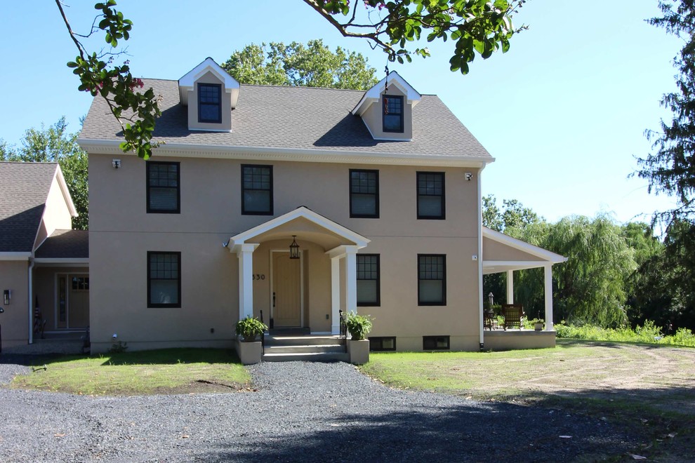 Center-Hall Colonial Reimagined - Country - House Exterior ...