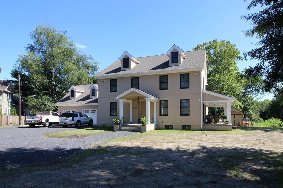 Center-Hall Colonial Reimagined - Farmhouse - Exterior - Philadelphia ...