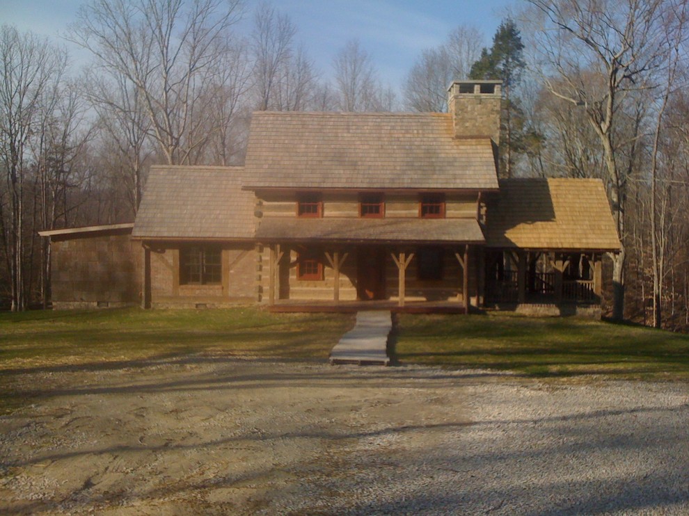 Central Kentucky Log Cabin Primitive Kitchen - Traditional - Exterior ...