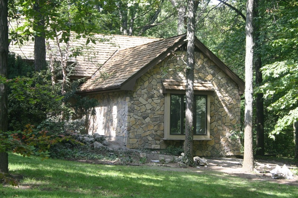 Chicago Are Exterior Stone Siding Transformation - Traditional ...