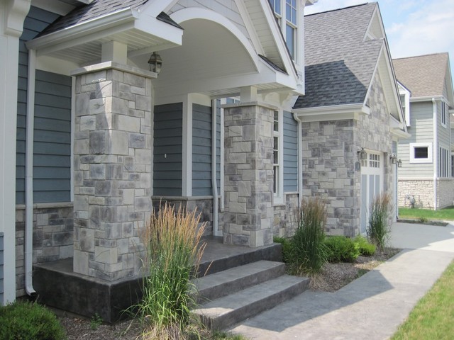 Chicago Are Exterior Stone Siding Transformation - Traditional - House ...