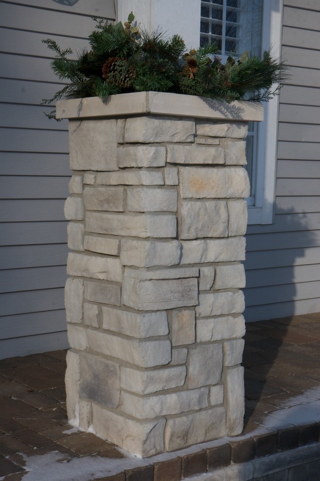 Chicago Are Exterior Stone Siding Transformation - Traditional ...