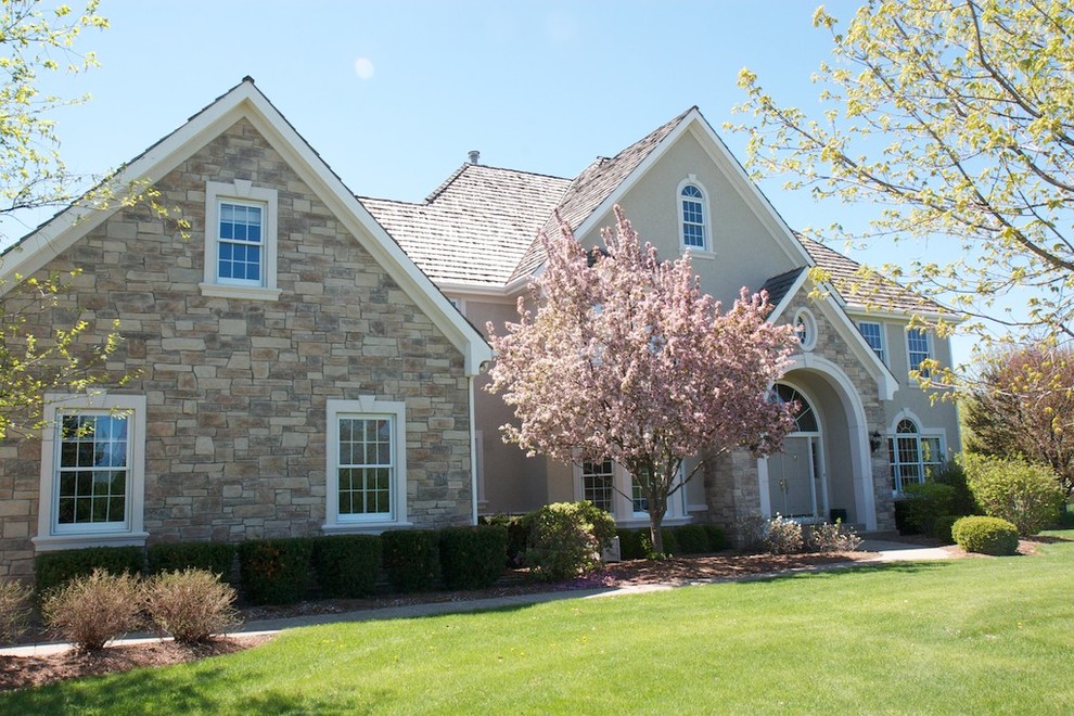 Chicago Are Exterior Stone Siding Transformation - Traditional ...
