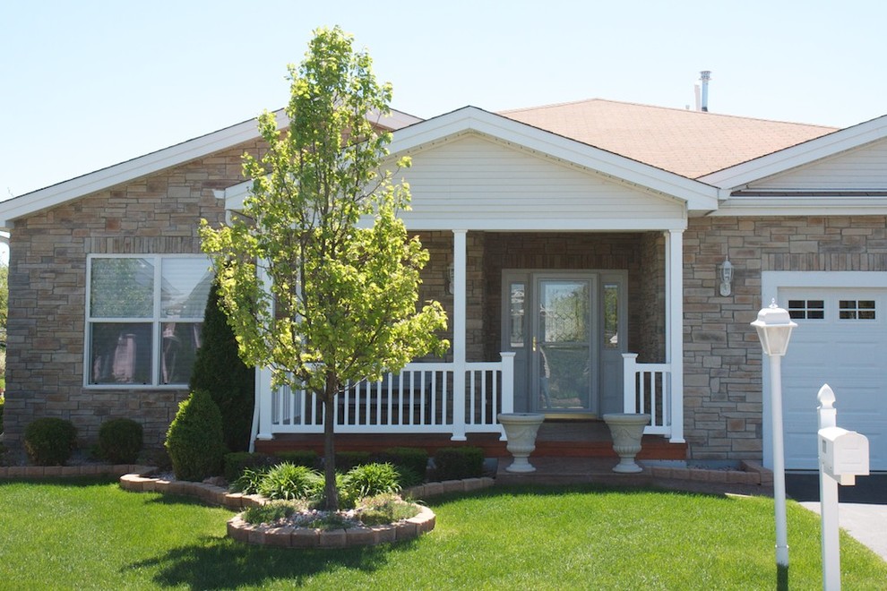 Chicago Are Exterior Stone Siding Transformation - Traditional - House ...