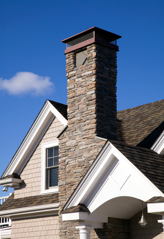 Chimney & Entry Details - Beach Style - Exterior - Boston - by JFF ...