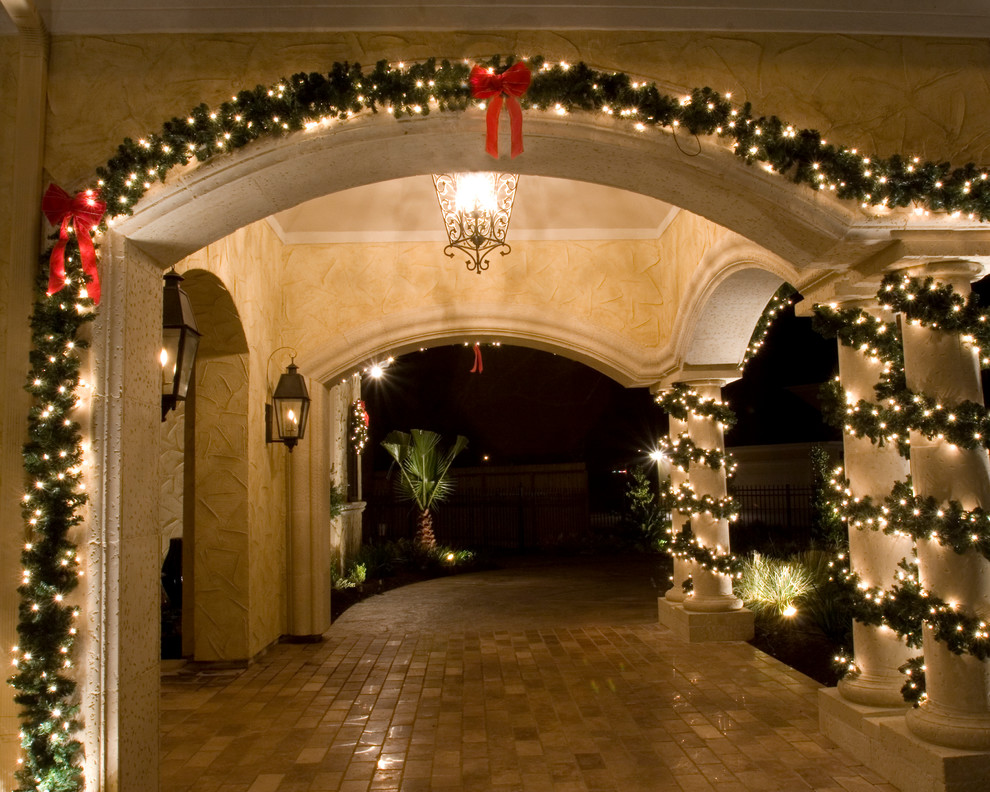 Christmas Lighting Design and Installation - Traditional - Exterior ...
