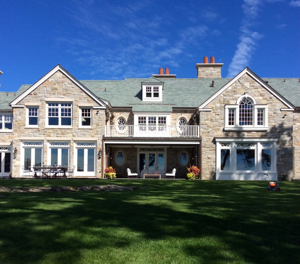 Classic Mead Point Stone Manor - Traditional - Exterior - New York - by ...